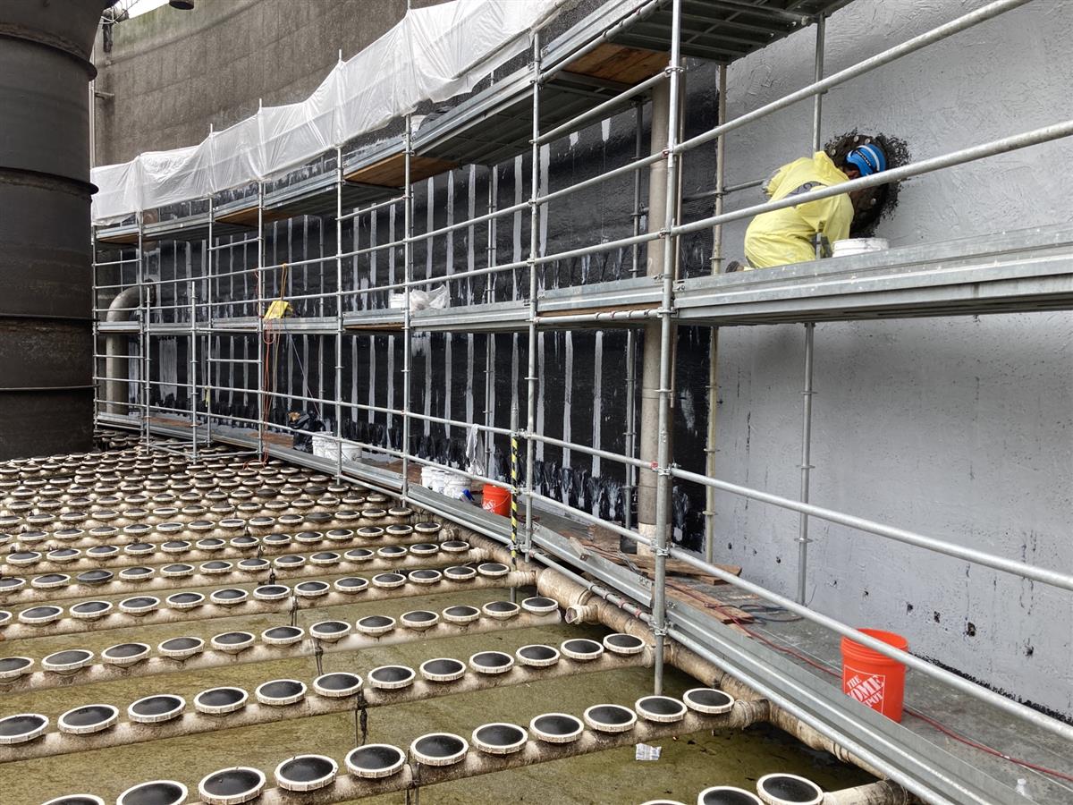 Spiral-Wrapped Post-Tensioned Concrete Aeration Tank Repair | STRUCTURAL